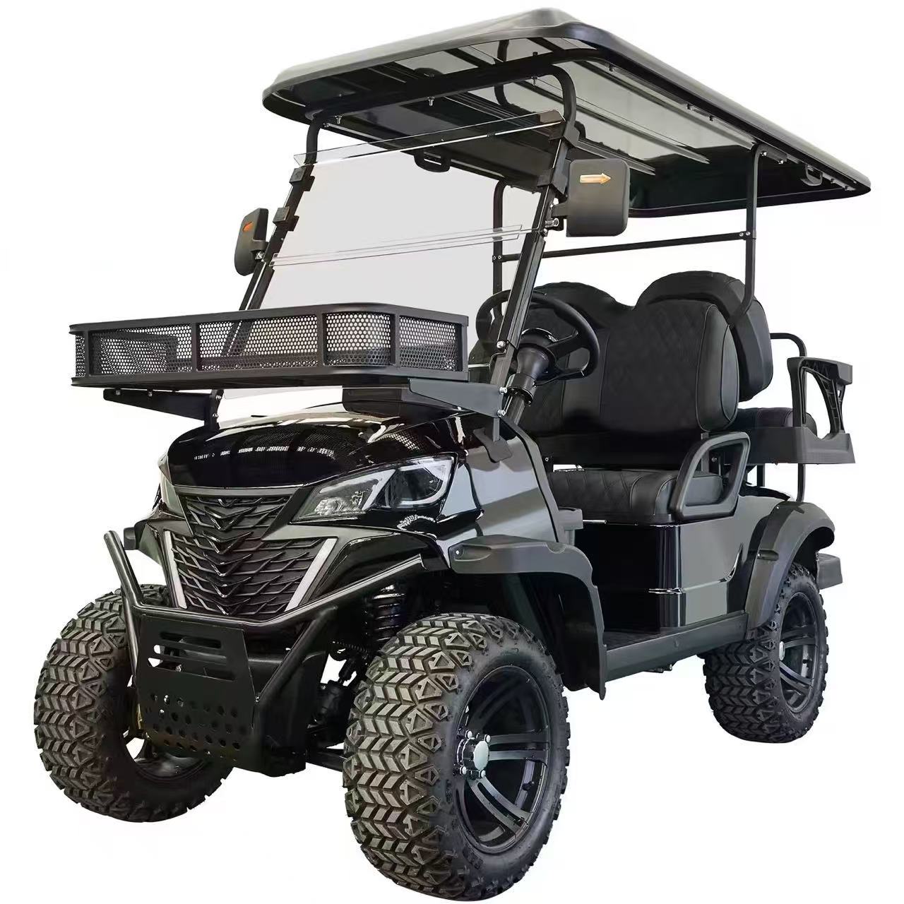4 seater utility golf cart E2C grey – BFF Electric Vehicles
